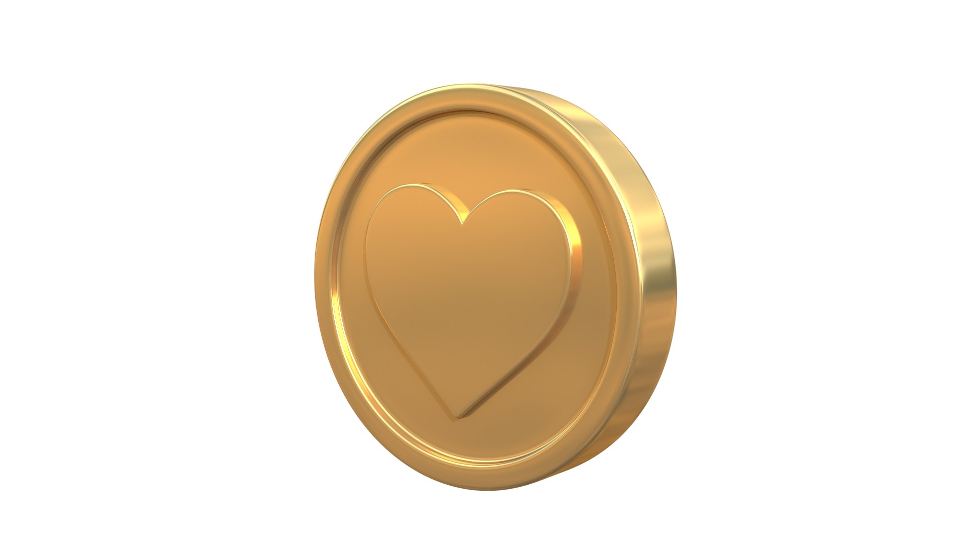 3D Heart Coin Model - TurboSquid 2290521