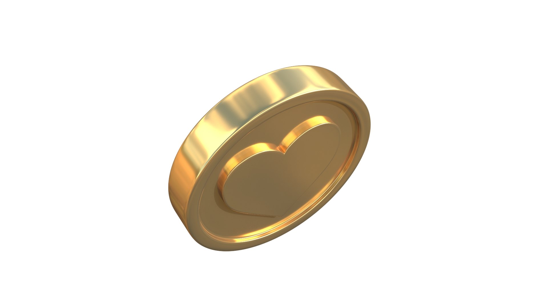 3D Heart Coin Model - TurboSquid 2290521