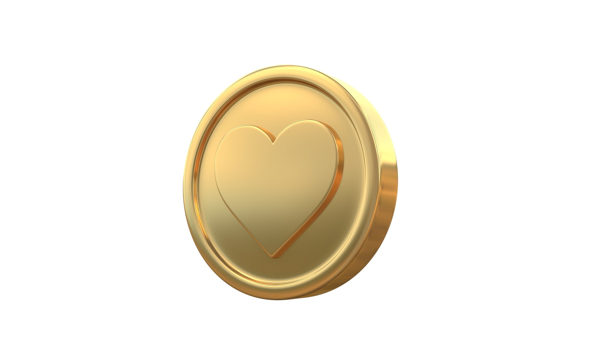 3D Heart Coin Model - TurboSquid 2290521