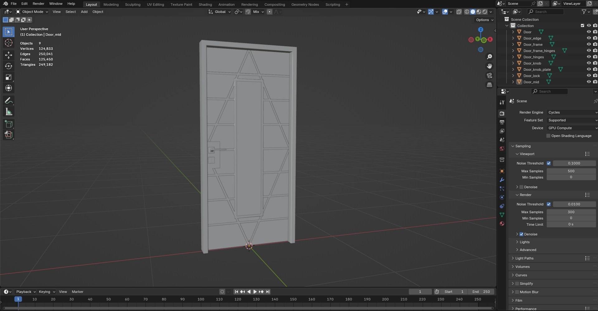 Door Model 25 Model - TurboSquid 2418597