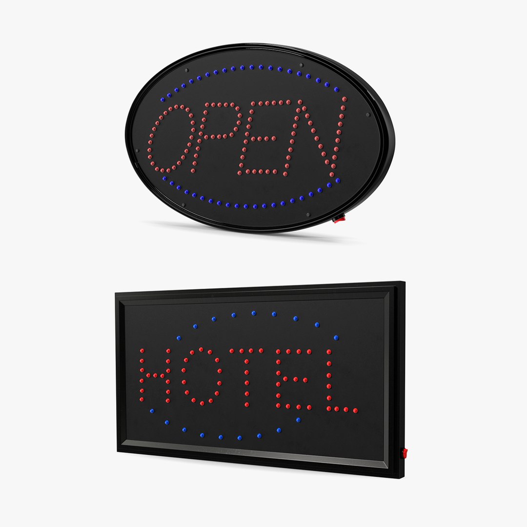 3D Light Sign Boards Collection - TurboSquid 2118720