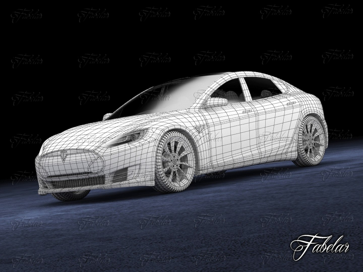 3d Tesla S 2013 Model