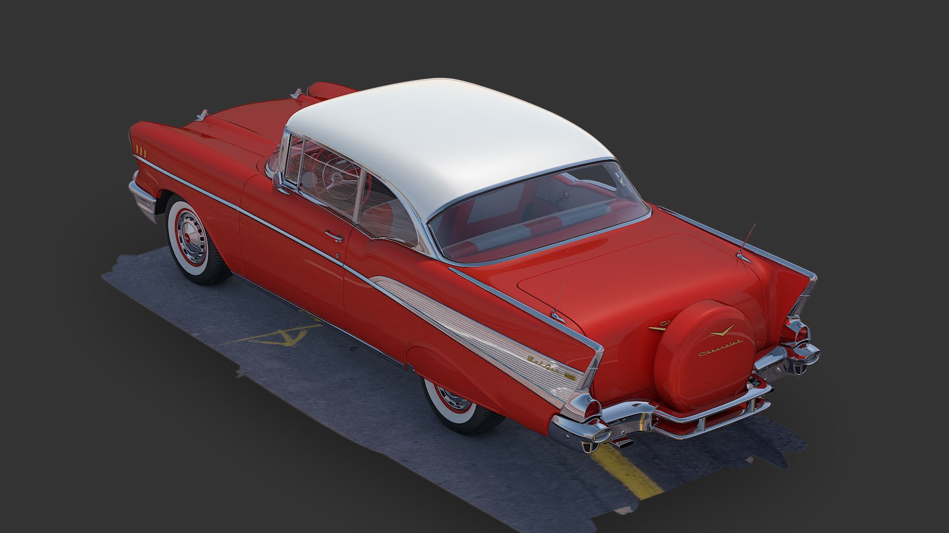 Chevrolet Bel Air 1957 3D Model - TurboSquid 2252346