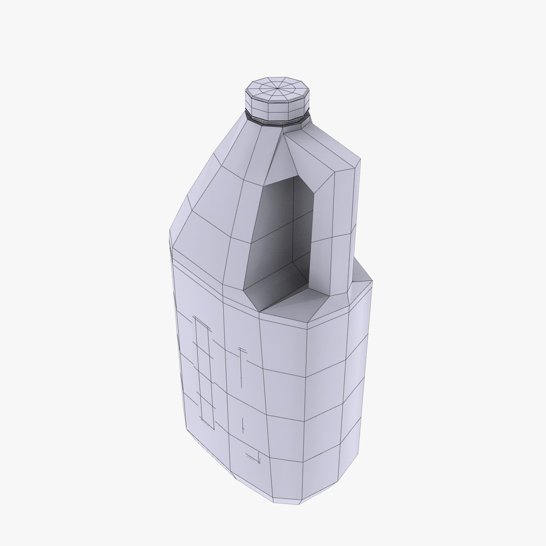 3d container bottle model