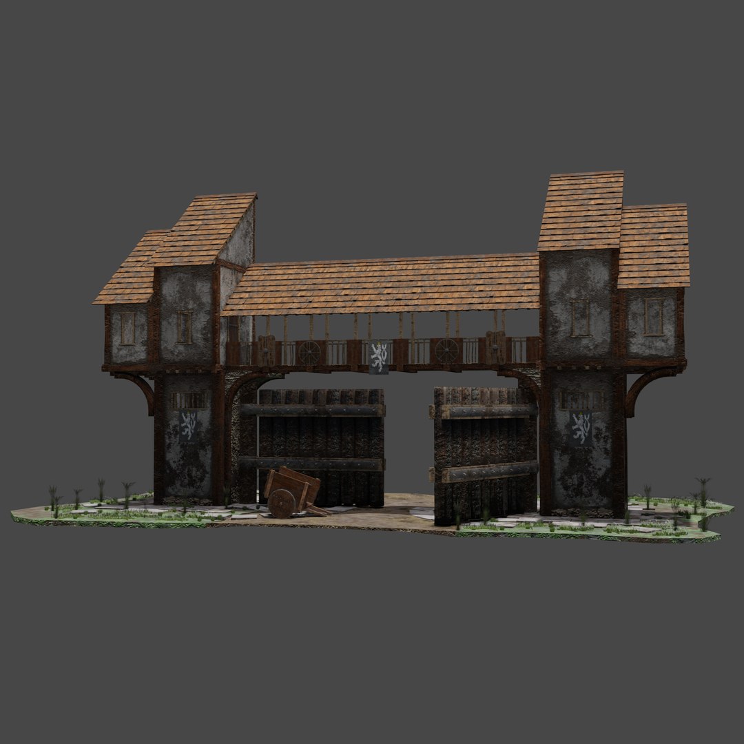 Old Town Gate 3D Model - TurboSquid 1417772