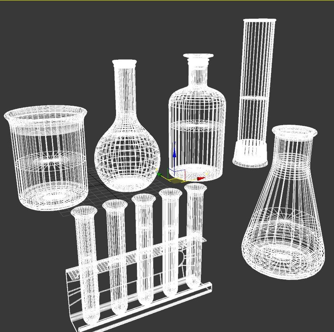 test tube set 3d model