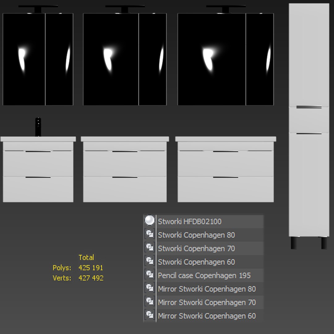 Stworki Copenhagen 60-70-80 And Pencil Case Model - TurboSquid 2189587