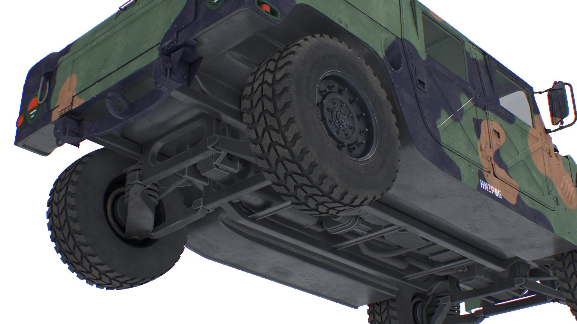 3D Model Military Humvee With Turret - TurboSquid 2387093