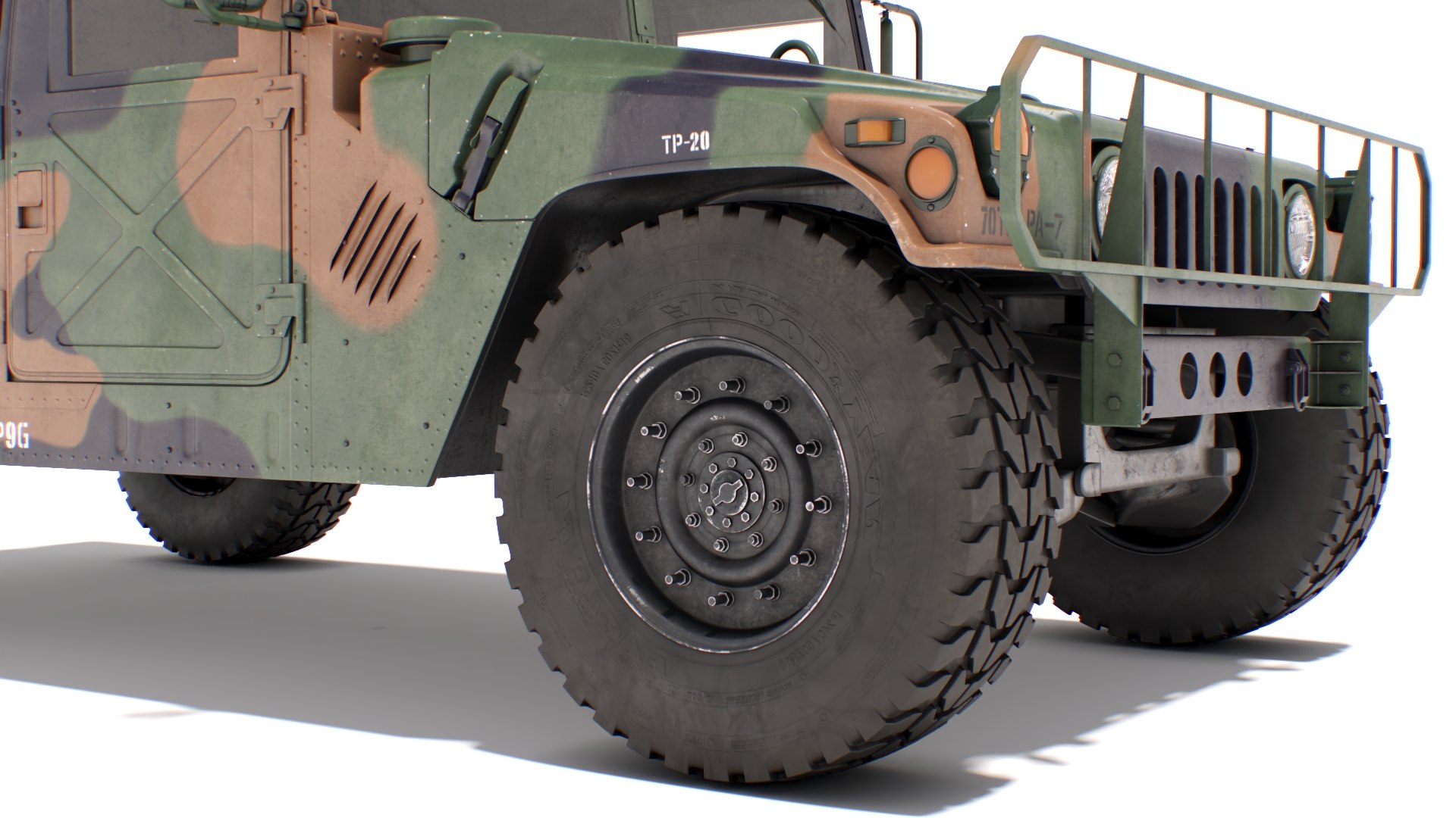 3D Model Military Humvee With Turret - TurboSquid 2387093