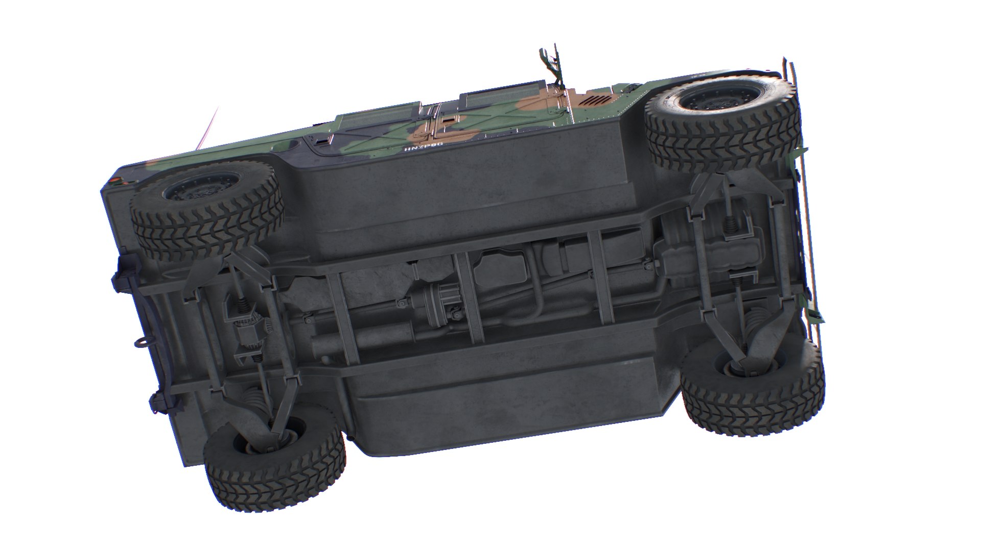3D Model Military Humvee With Turret - TurboSquid 2387093
