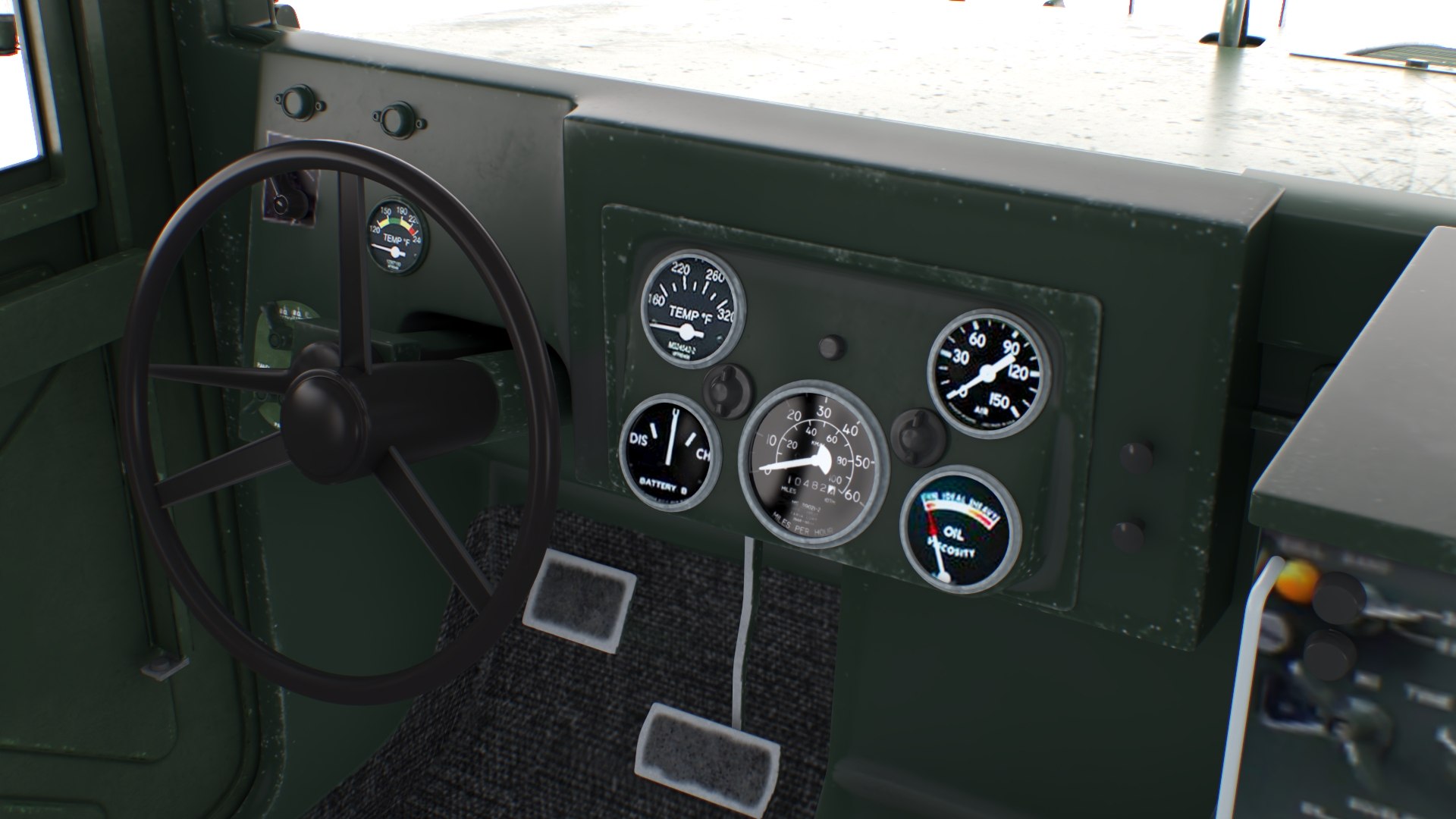 3D Model Military Humvee With Turret - TurboSquid 2387093