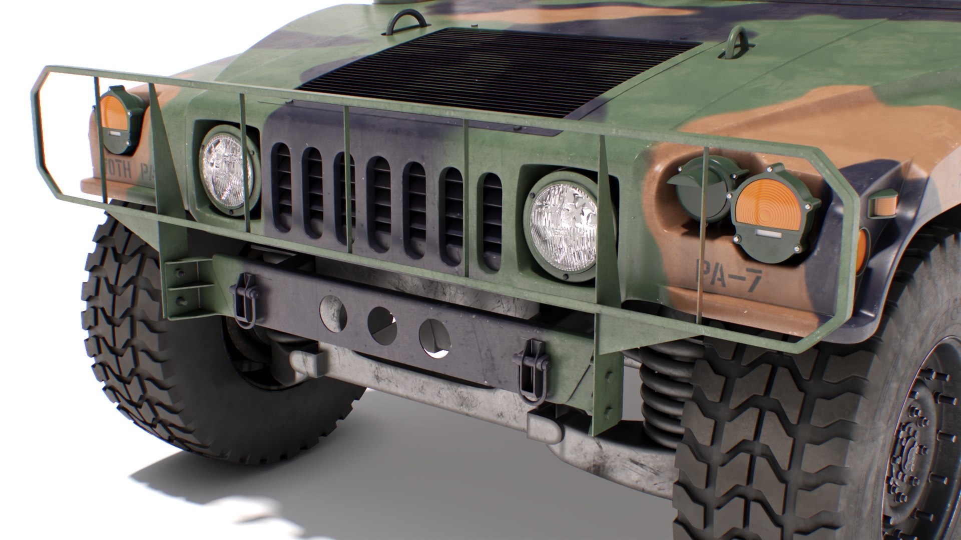 3D Model Military Humvee With Turret - TurboSquid 2387093