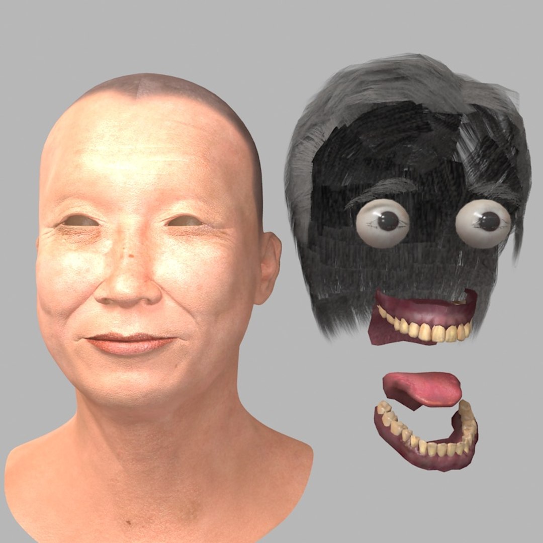 3D Realistic Asian Man Head - TurboSquid 1206035