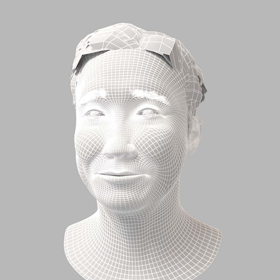 3D Realistic Asian Man Head - TurboSquid 1206035
