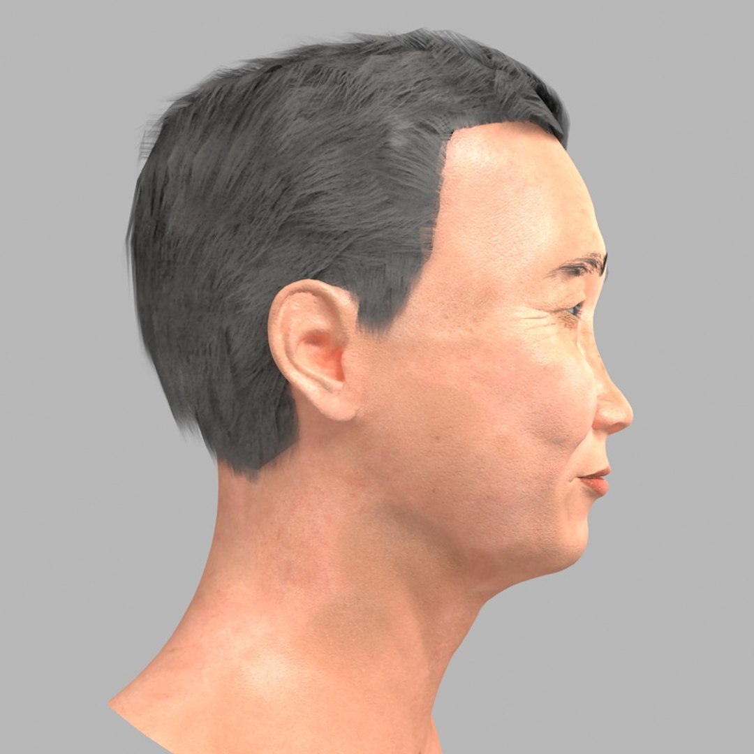 3D Realistic Asian Man Head - TurboSquid 1206035