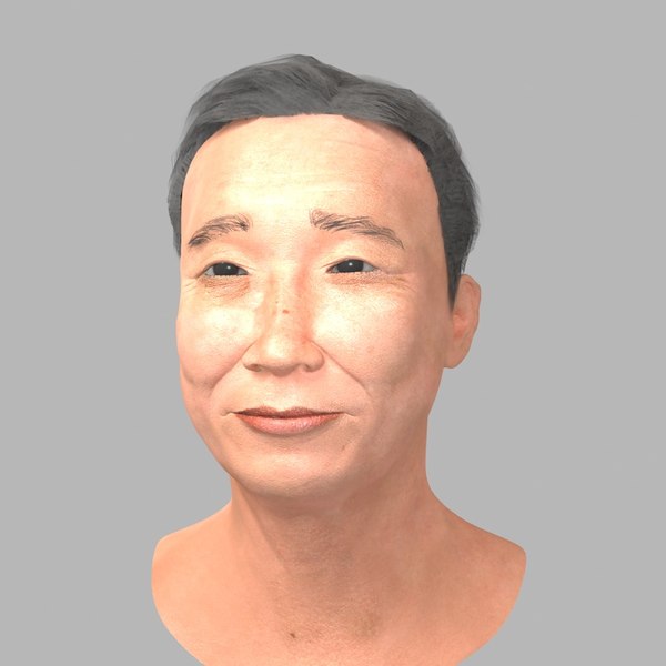 3D realistic asian man head - TurboSquid 1206035
