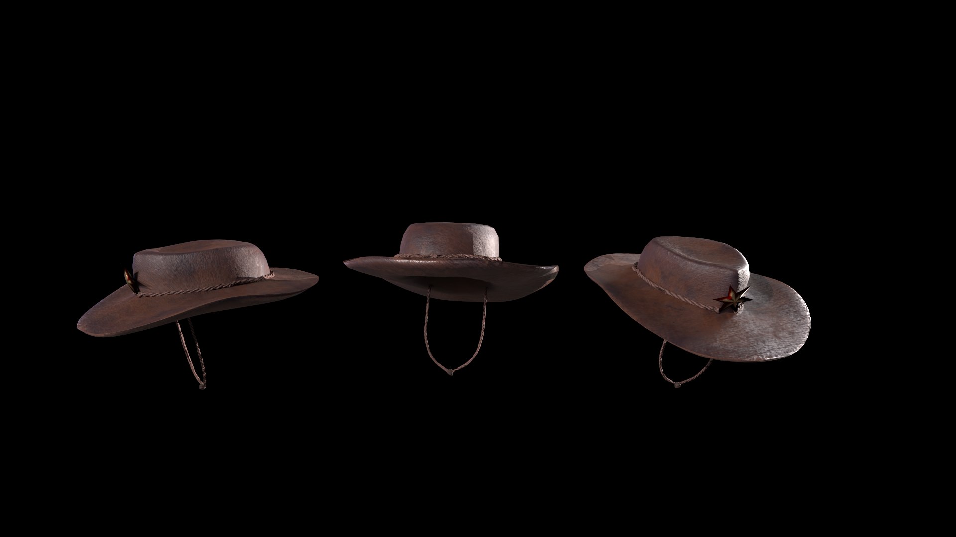 3D Cowboy Hat Pack Model - TurboSquid 2392938
