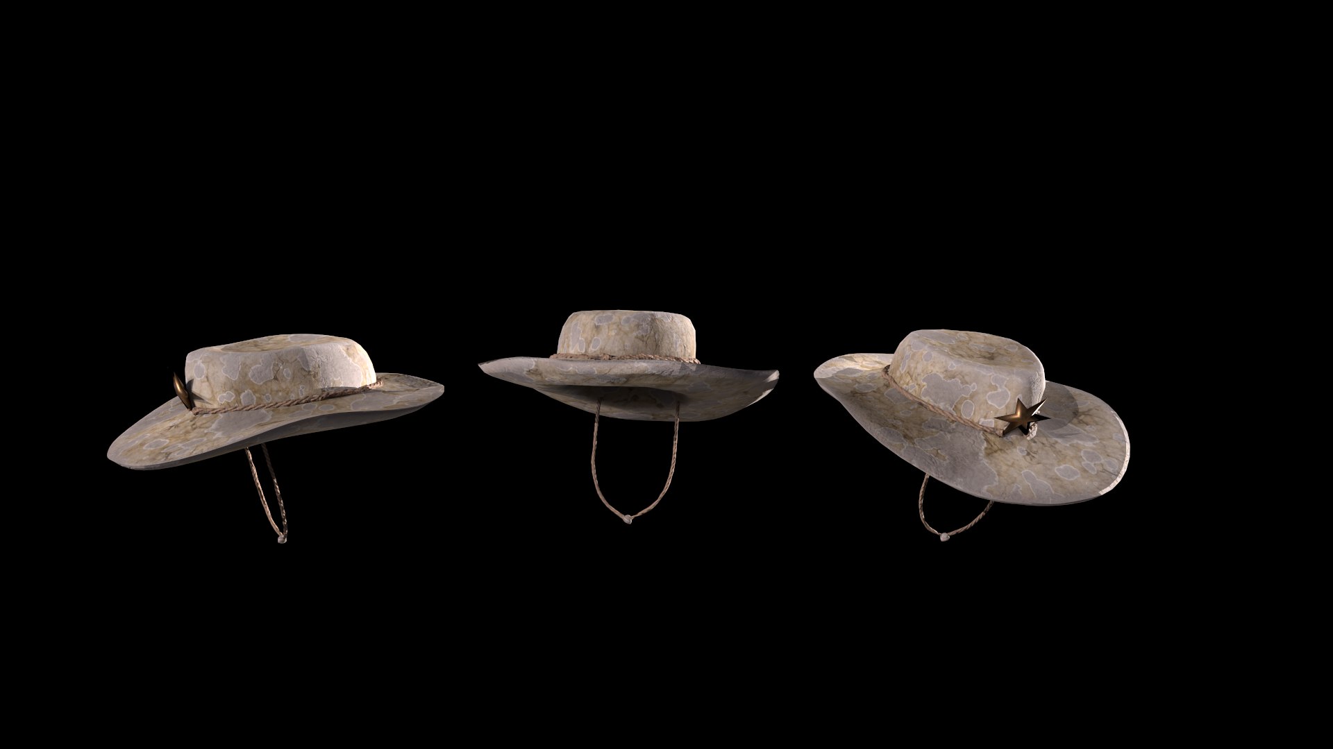 3D Cowboy Hat Pack Model - TurboSquid 2392938