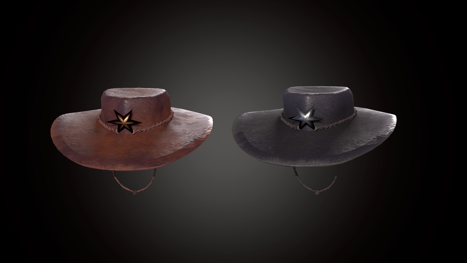 3D Cowboy Hat Pack Model - TurboSquid 2392938
