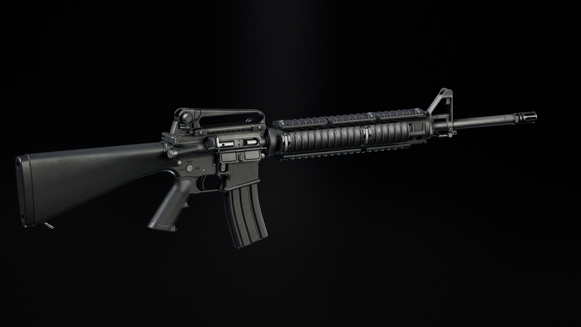 3D M16A4 FN Assault Rifle - Triple A - PBR Game Ready - TurboSquid 2338990