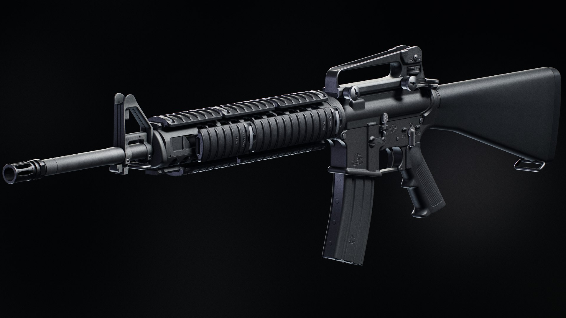 3D M16A4 FN Assault Rifle - Triple A - PBR Game Ready - TurboSquid 2338990