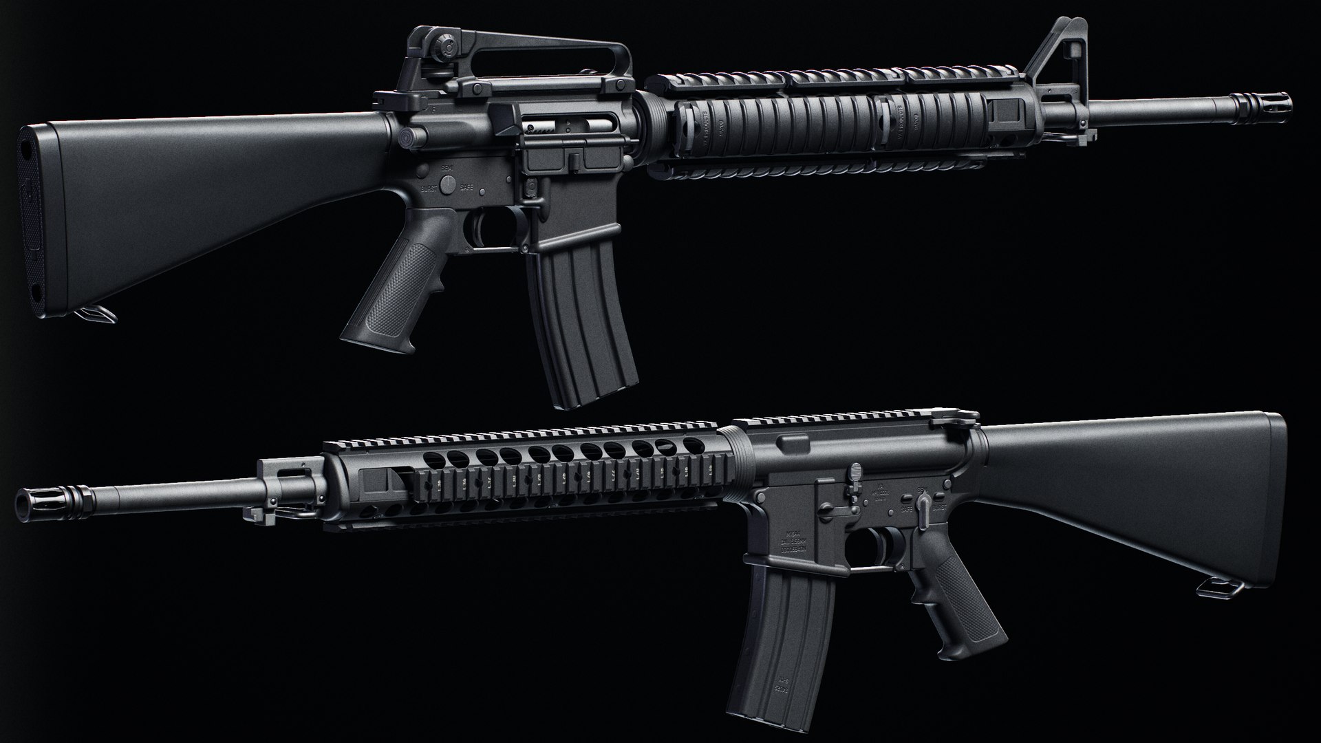 3D M16A4 FN Assault Rifle - Triple A - PBR Game Ready - TurboSquid 2338990