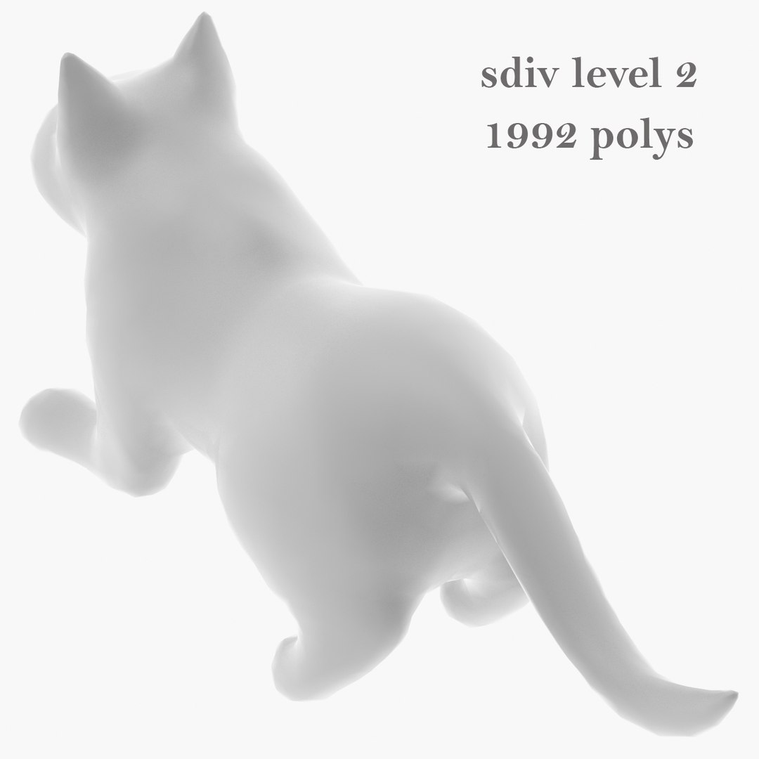 Cat Unwrapped Uvs 3d Model