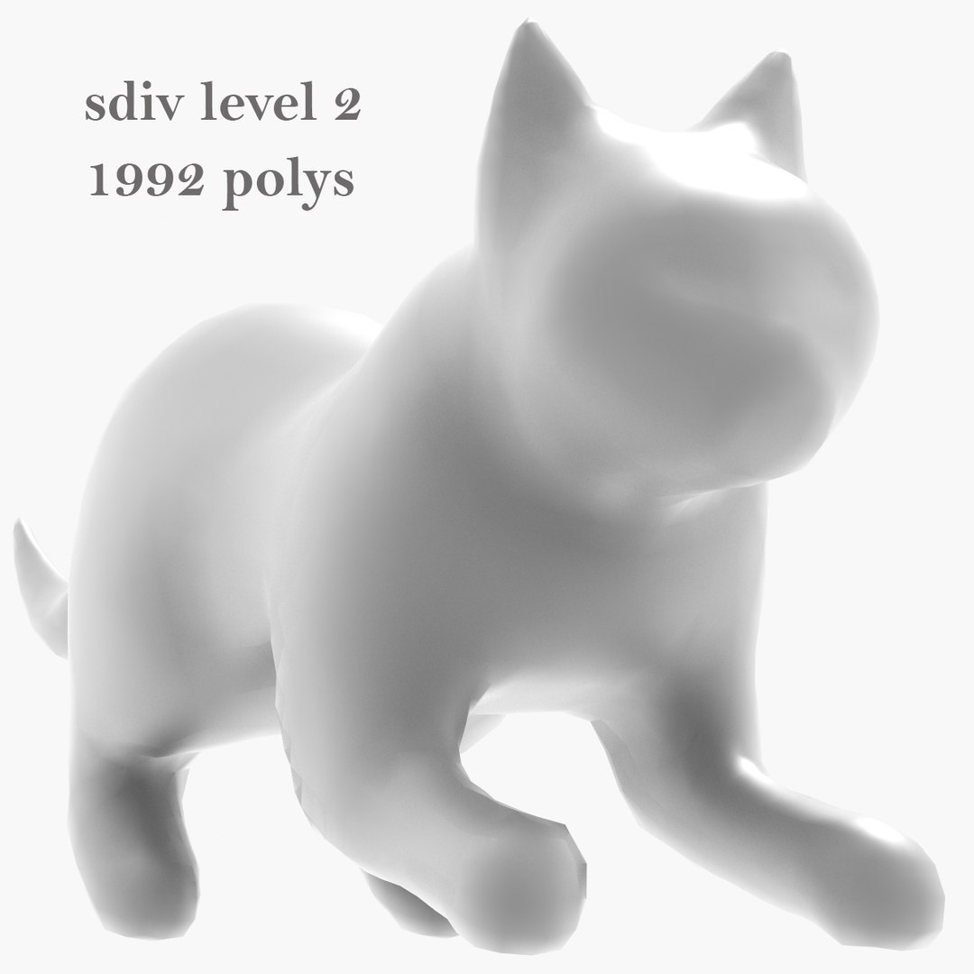Cat Unwrapped Uvs 3d Model