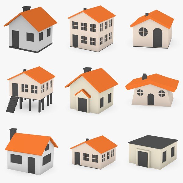 max cartoon houses