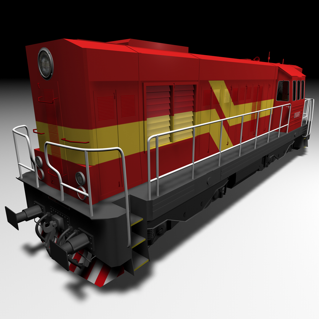 3d diesel locomotive 742 model
