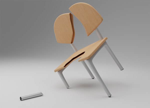 Chair broken wood 3D model - TurboSquid 1671700