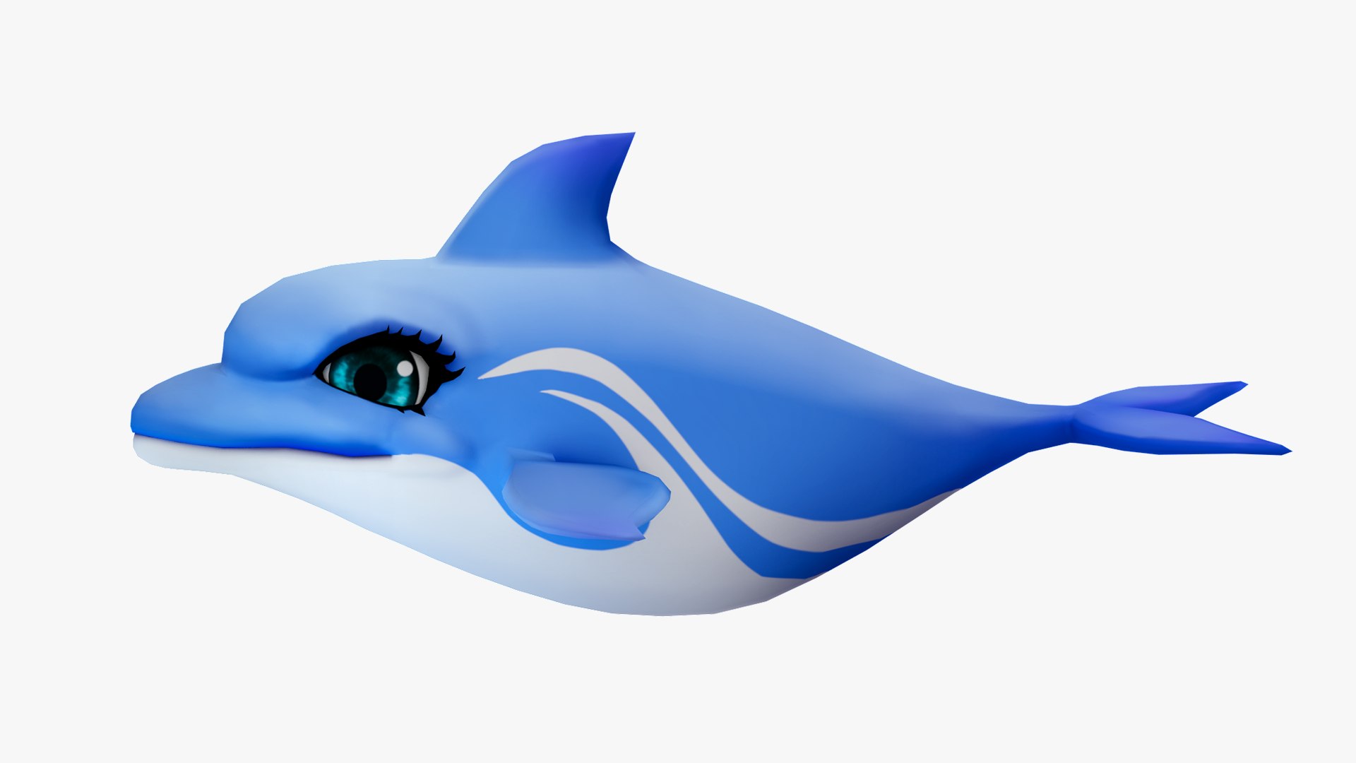 Cartoon Dolphin Animated 3D Model - TurboSquid 2216280