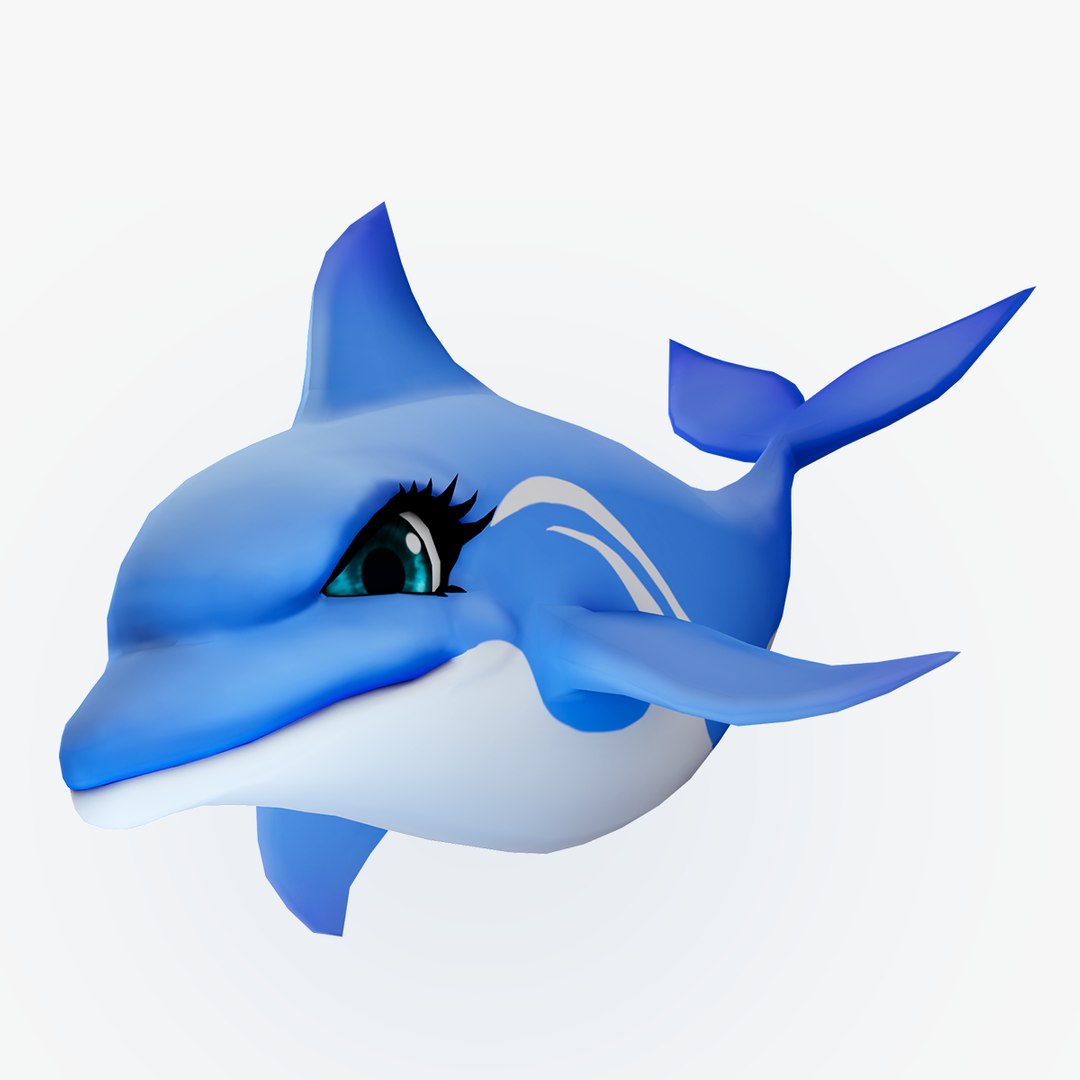 Cartoon Dolphin Animated 3D Model - TurboSquid 2216280