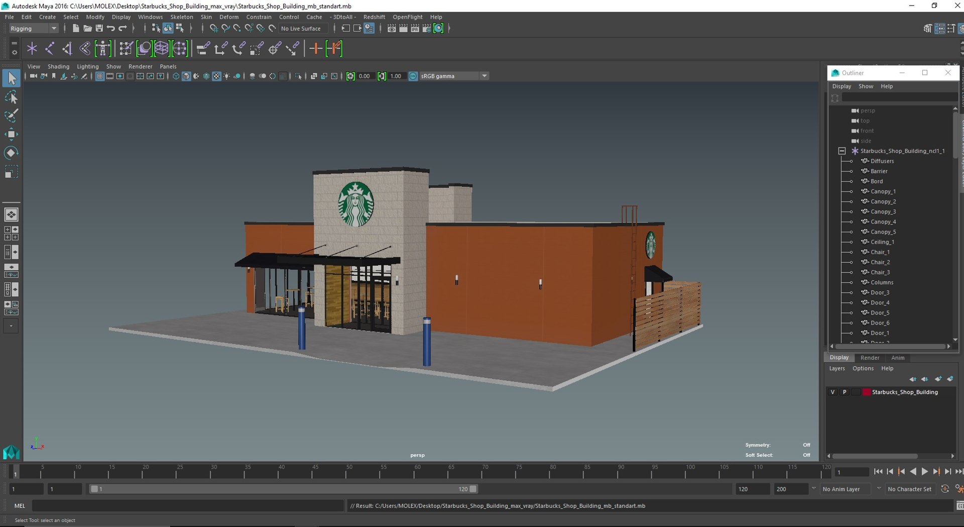 3D Starbucks Shop Building - TurboSquid 2261481