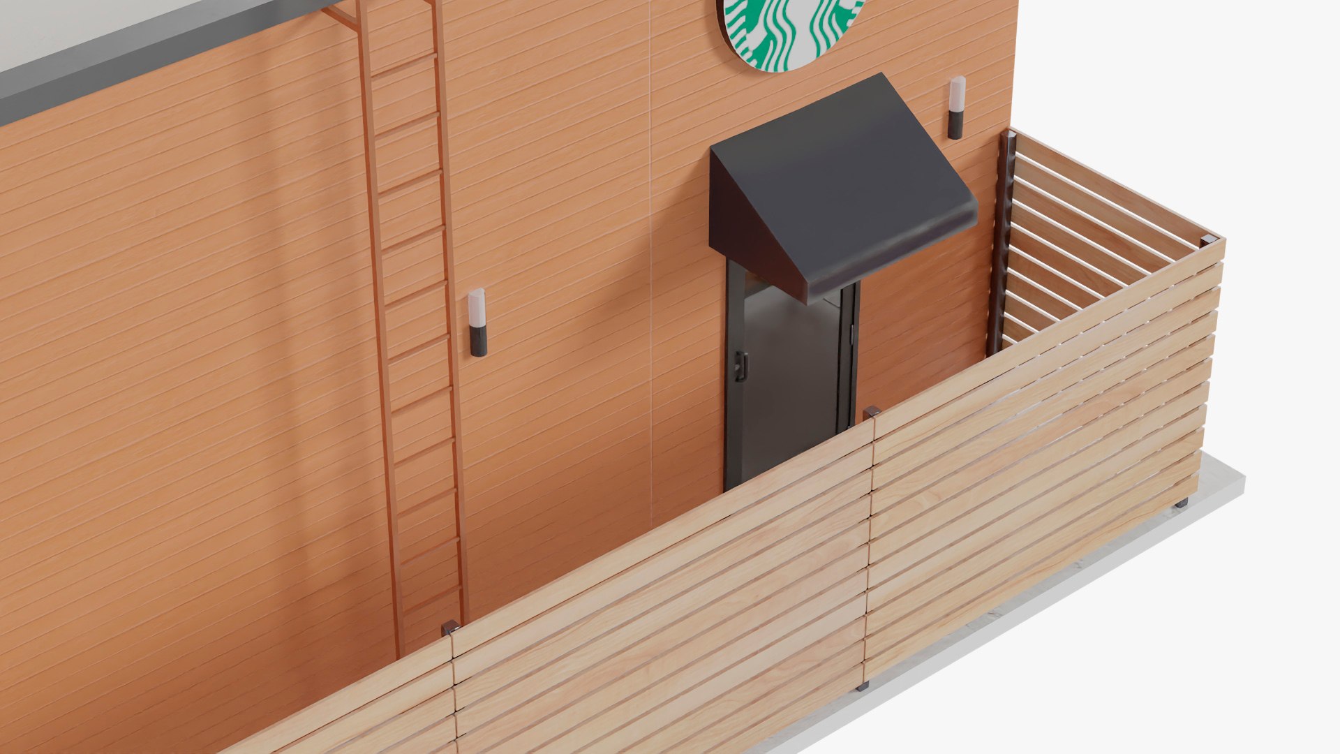 3D Starbucks Shop Building - TurboSquid 2261481
