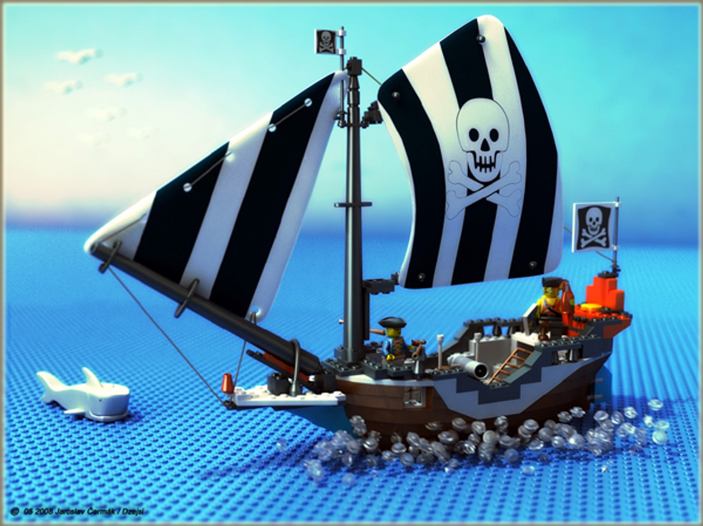Lego Sailboat 3d Model