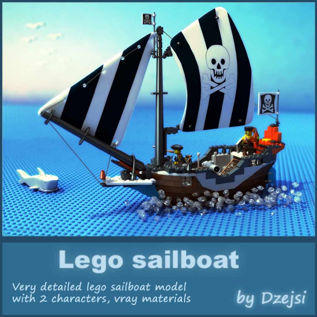 Lego Sailboat 3d Model
