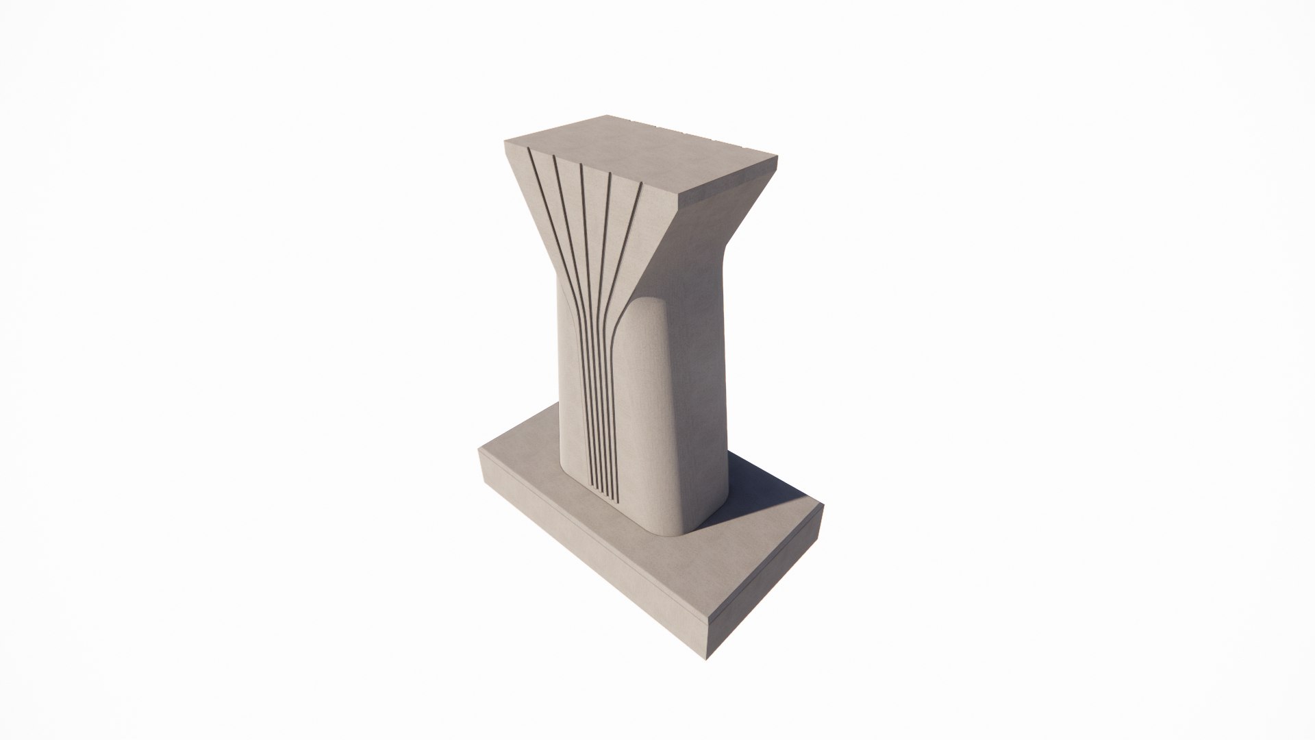 Bridge Column With Footing 3D Model - TurboSquid 1872231