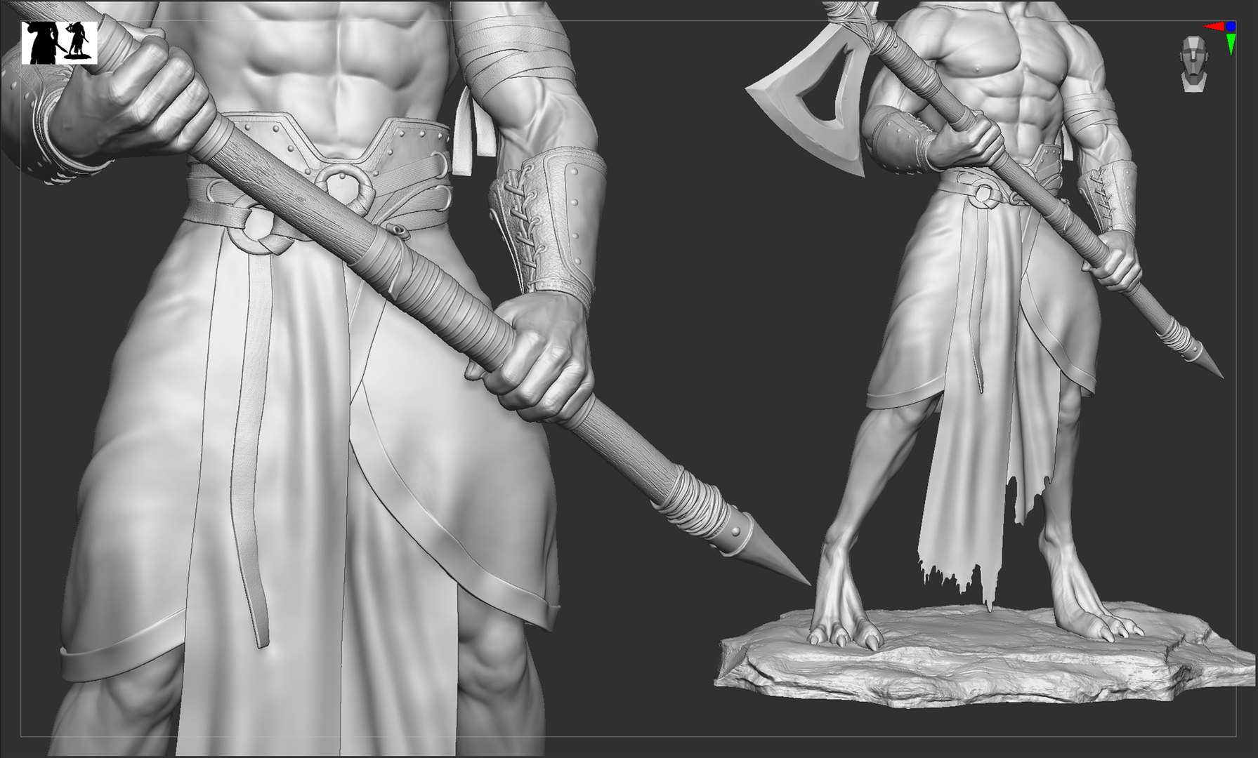 3D Horned Wolfman 3d Print Ready Model - TurboSquid 2037507