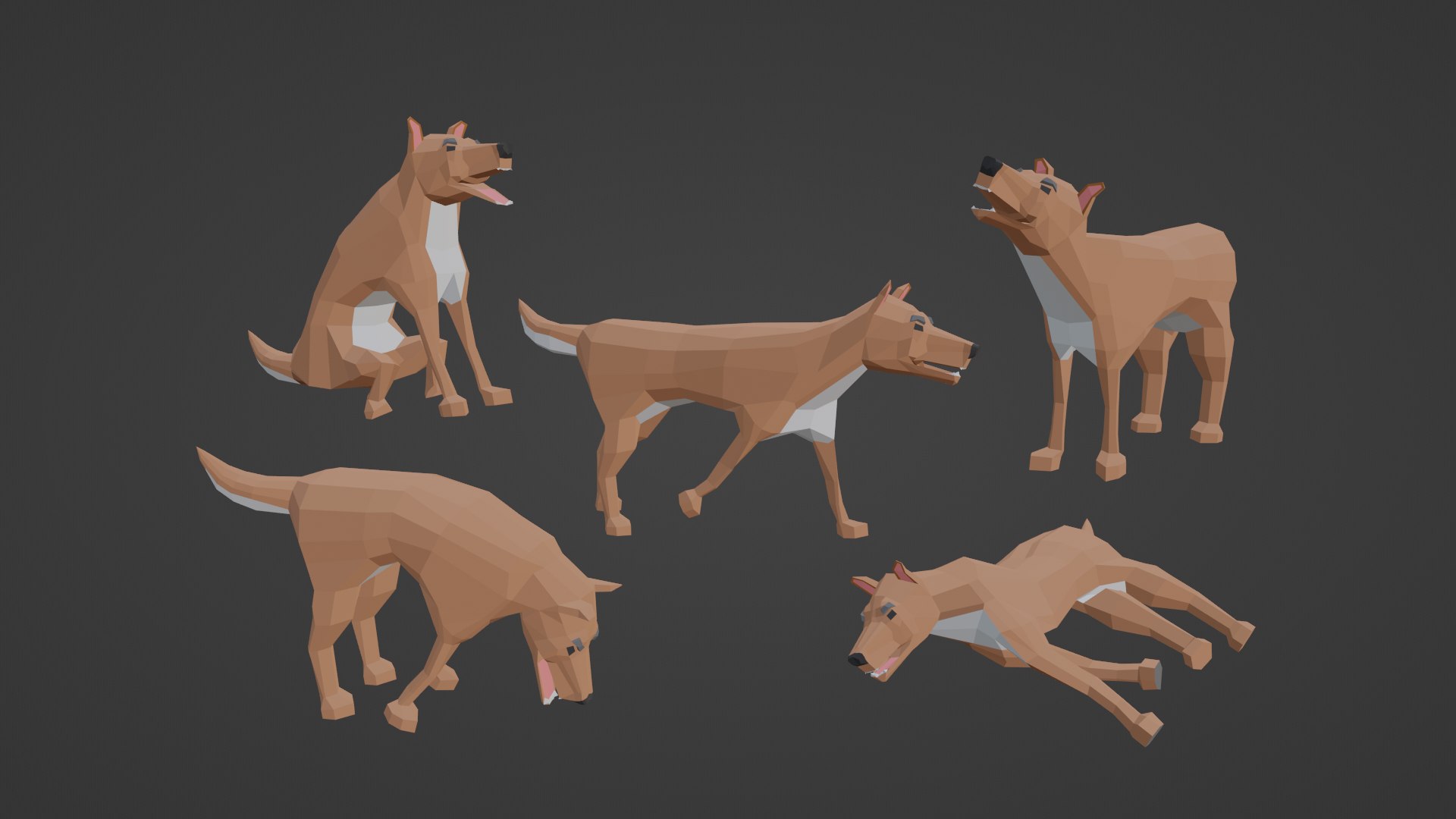 LOW POLY Dog - ANIMATED Model - TurboSquid 2177063