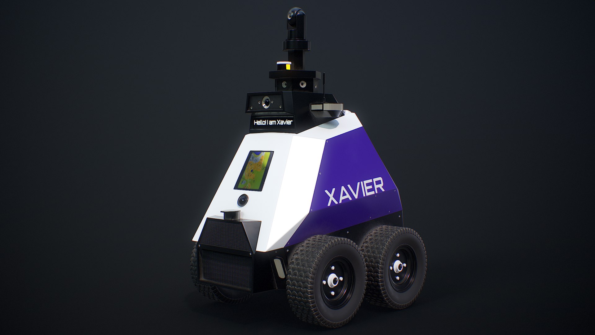 Xavier Police Patrol Robot PBR Model - TurboSquid 2012365