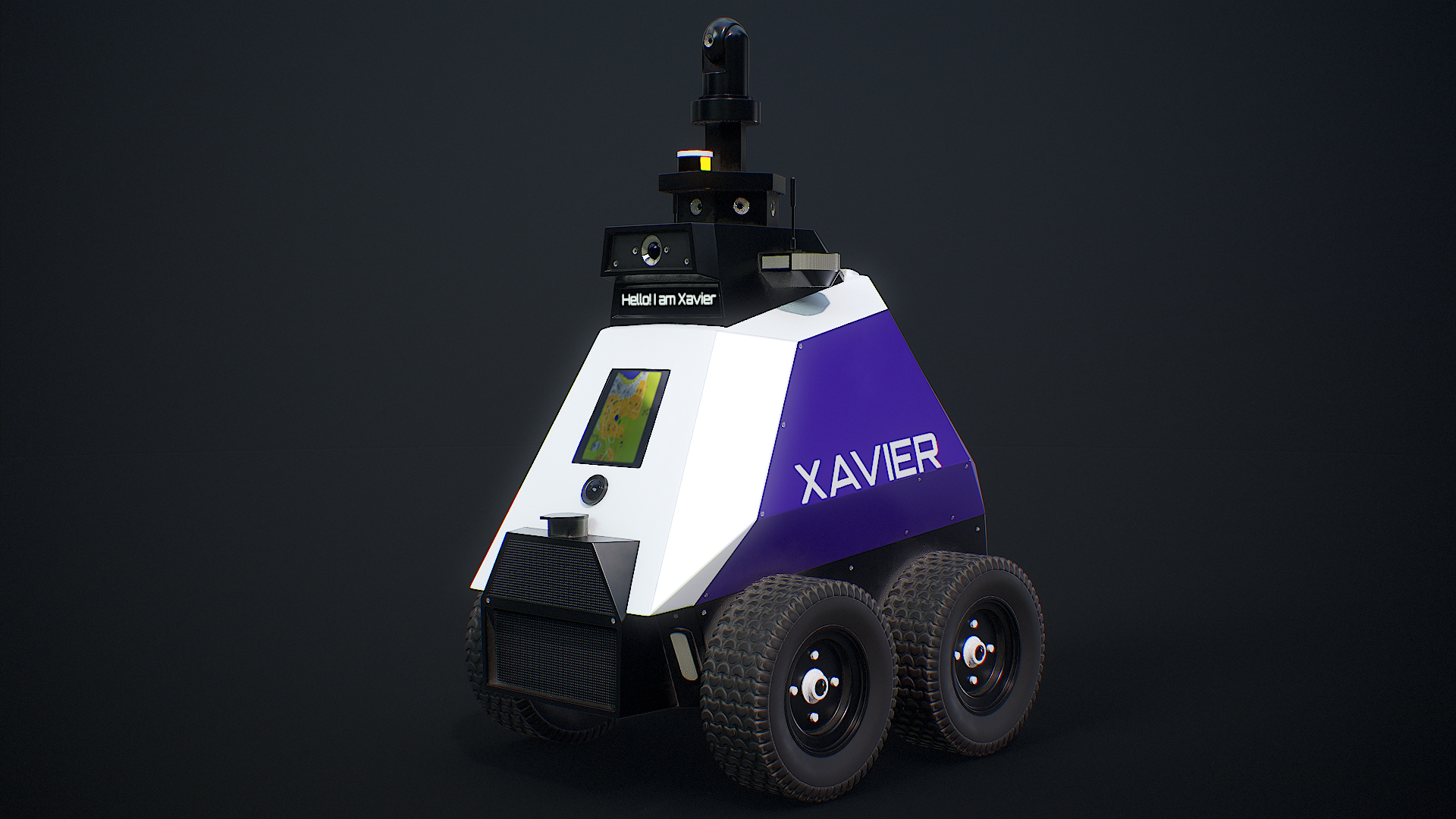 Xavier Police Patrol Robot PBR Model - TurboSquid 2012365