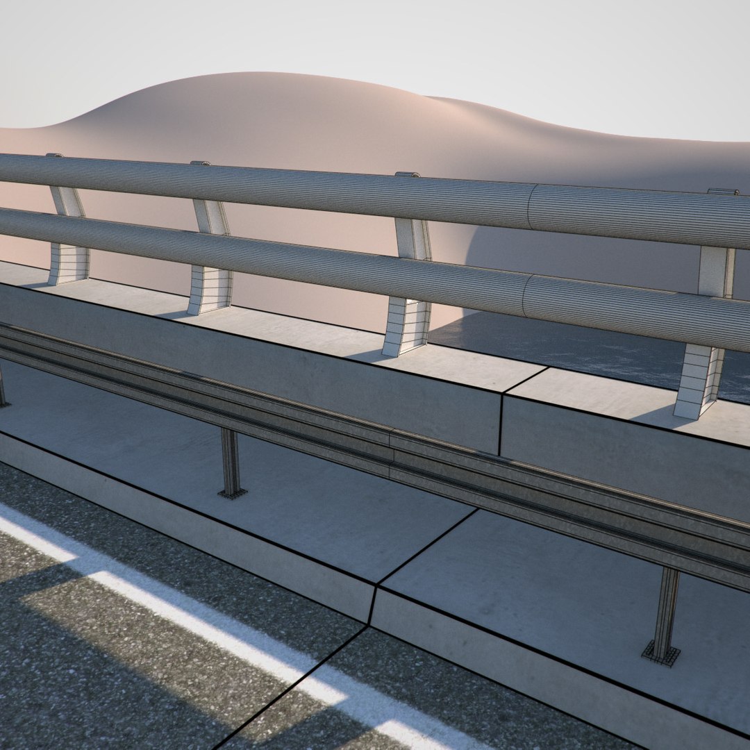 3dsmax Open Arch Bridge Highway