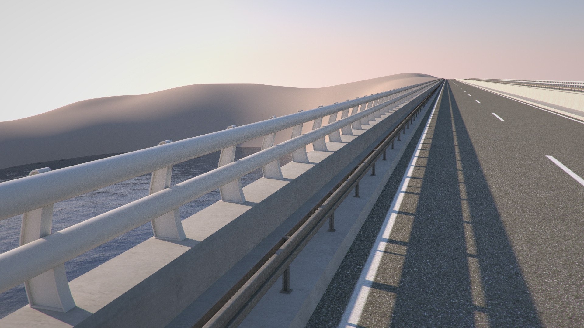 3dsmax Open Arch Bridge Highway