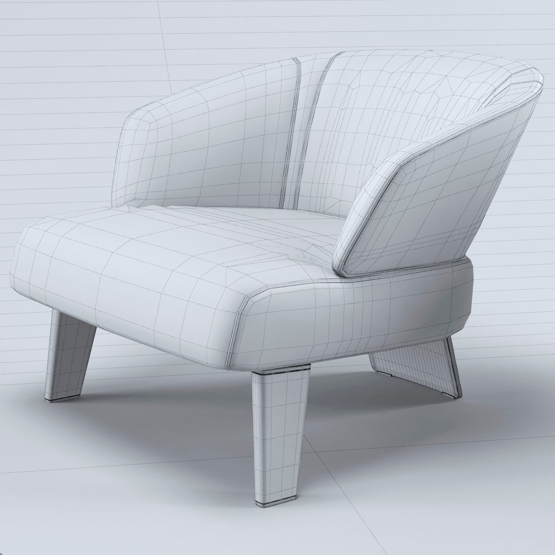 Minotti Creed Large Armchair 3d Max