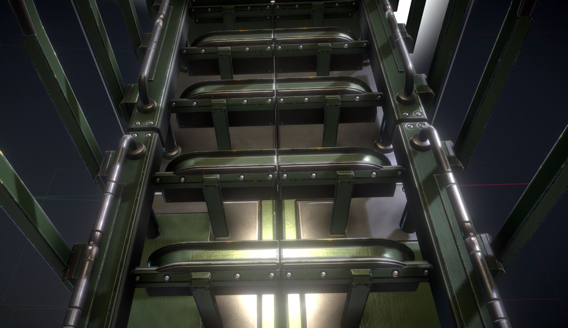 Ladder green set floor 3D model | 1148056 | TurboSquid