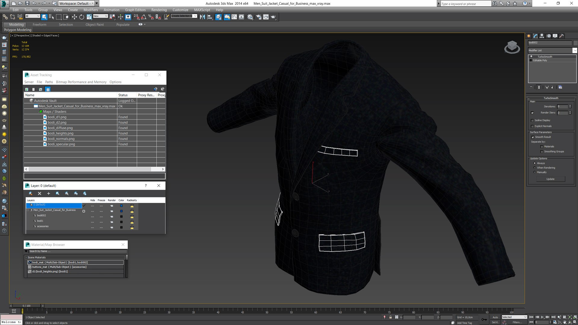 3D Men Suit Jacket Casual For Business - TurboSquid 2136789