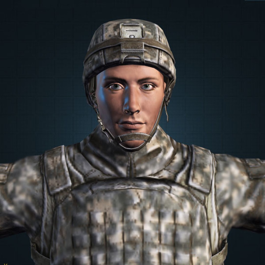 american soldier 3d model