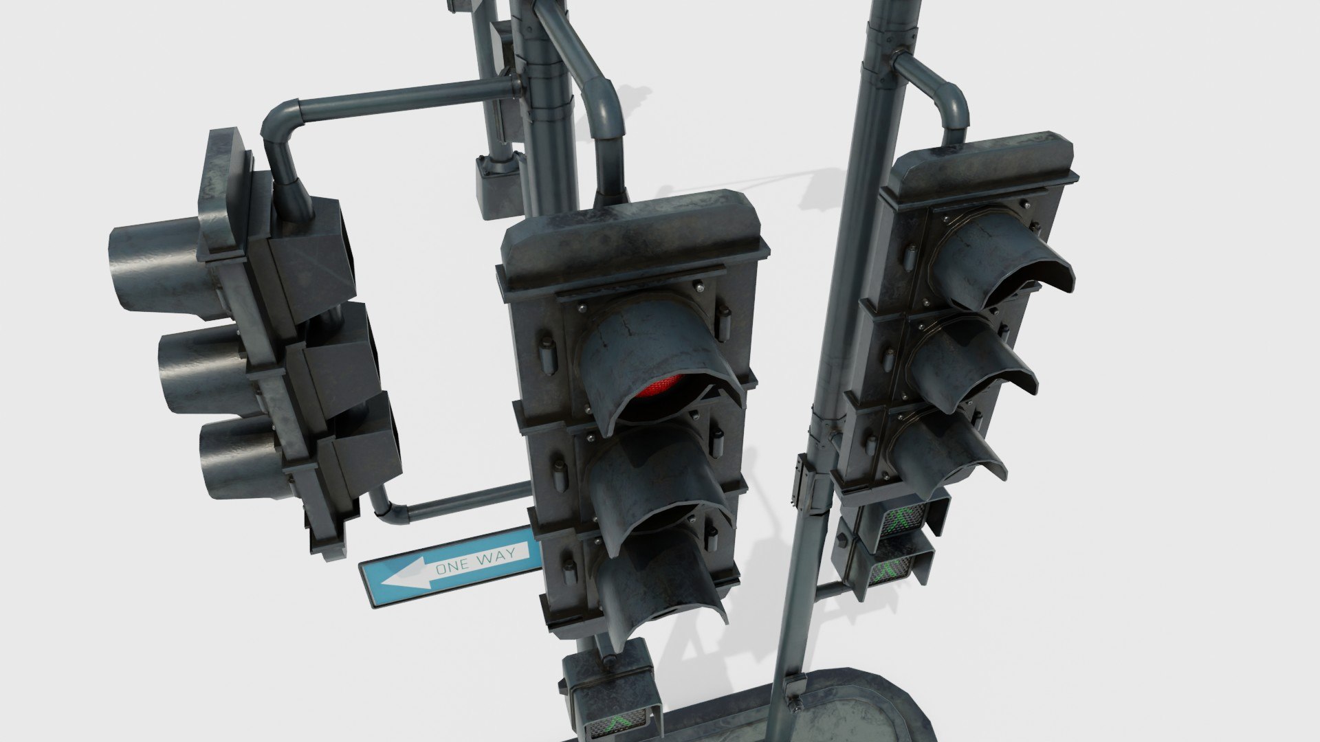 Traffic Lights With 4k Pbr Texture Clean And Dirty Textures 3D Model ...