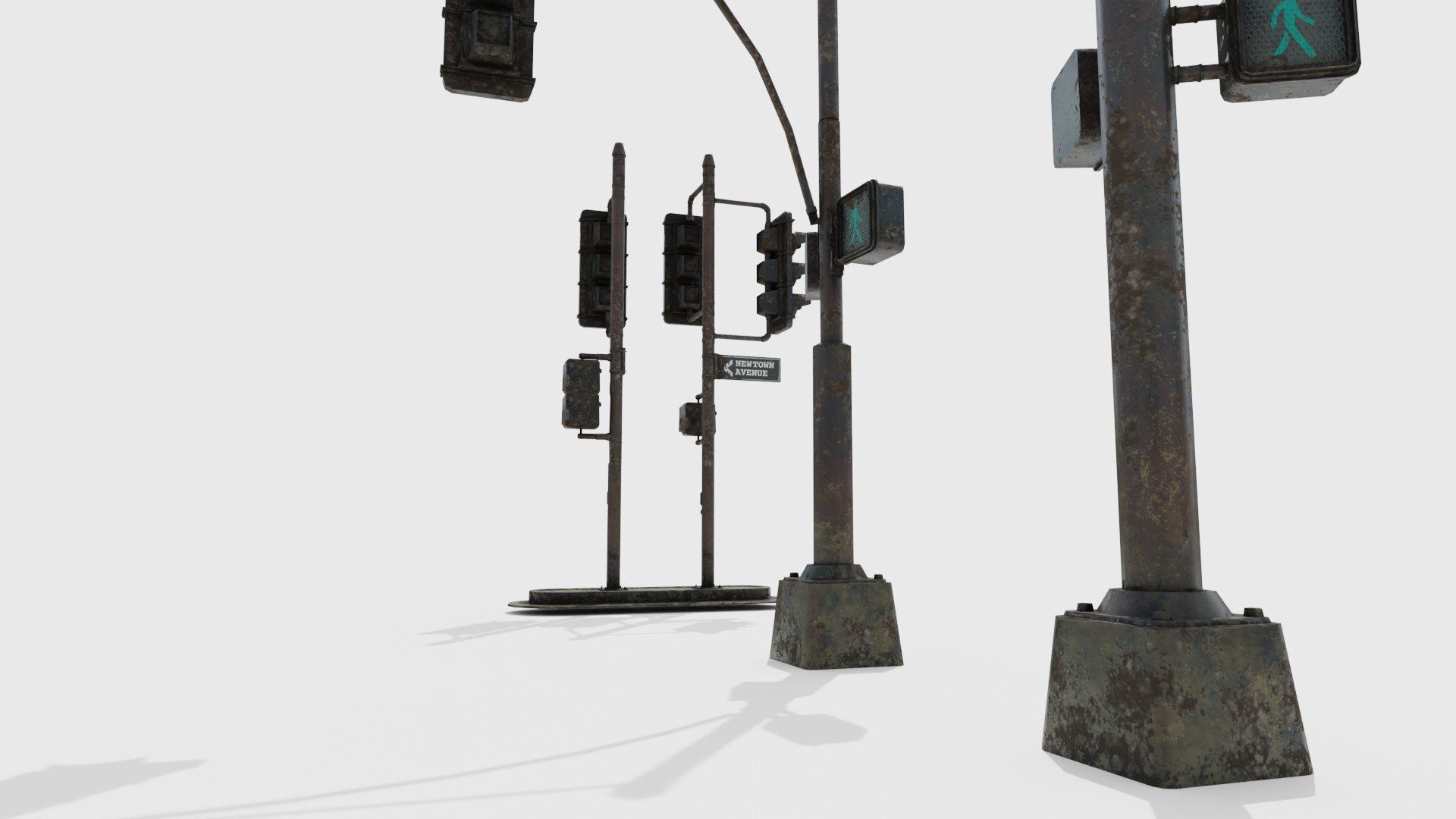 Traffic Lights With 4k Pbr Texture Clean And Dirty Textures 3D Model ...